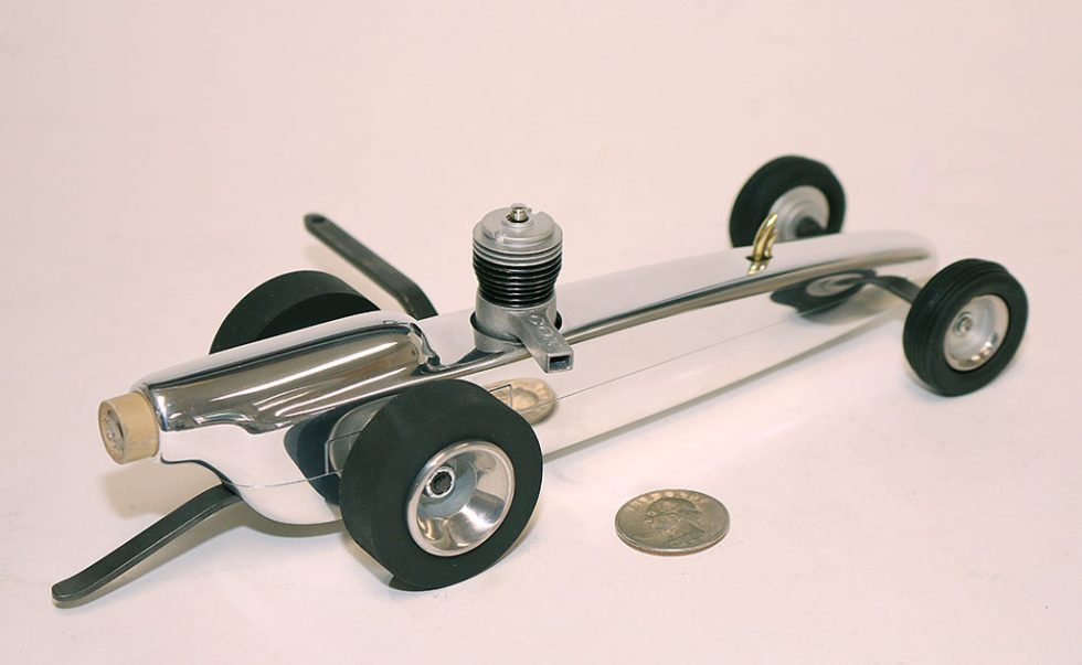 Hybrid Dragster Tether Car - The Miniature Engineering Craftsmanship Museum