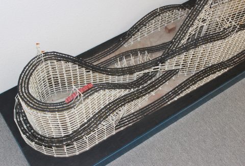 "Cyclone Racer" Wooden Roller Coaster Model - The Miniature Engineering ...